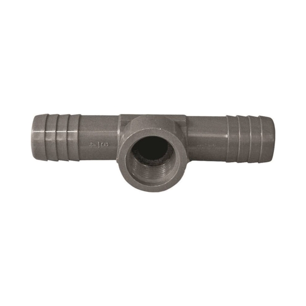 GENOVA 351481 Insert Pipe Tee, 3/4 in Insert x 3/4 in Insert x 1/2 in FIP, 200 psi ...