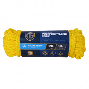 Polypropylene Rope, Hollow Core, Yellow, 3/8-In. x 50-Ft. - Wilco Farm ...