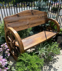 Wooden Wagon Wheel Bench - Wilco Farm Stores