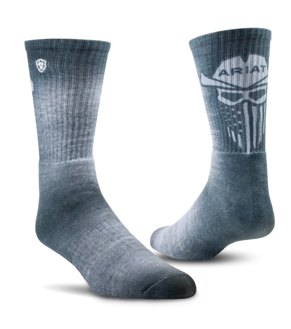 Ariat, Men's Incognito Graphic Crew Work Sock Multi Color Pack, 2 pk ...