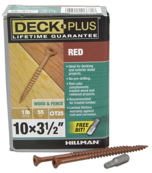 Hillman, #10 x 3 1/2" Deck Plus Red Deck Screws - Wilco Farm Stores