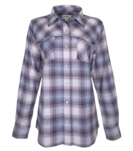 Canyon Guide Outfitters, Ladies Purple Dolly Flannel Long Sleeve Snap ...