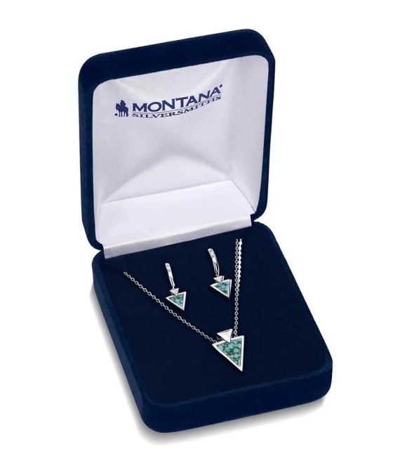 Montana Silversmiths Pointed Path Turquoise Jewelry Set Js5777