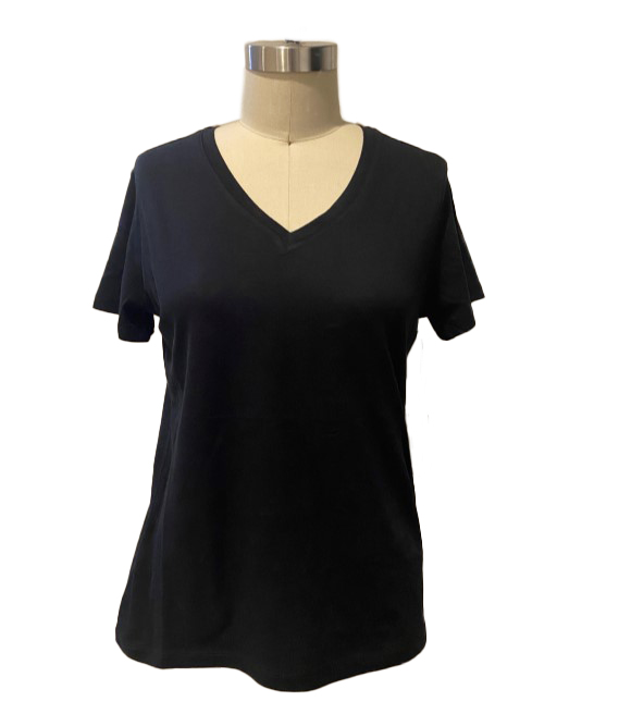 Wilfull Wear, Ladies Black V-Neck T-Shirt - Wilco Farm Stores