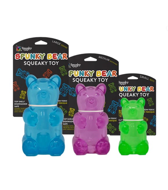 Spunky Pup, Assorted Spunky Gummy Bear Squeaky Toy - Wilco Farm Stores