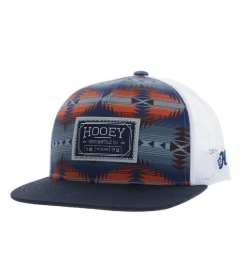 Hooey, Doc Navy/White Aztec Rectangle Patch Hat | Wilco