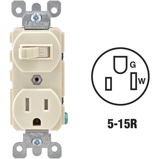 Leviton Light Almond 15A Commercial Grade… & Outlet | Wilco