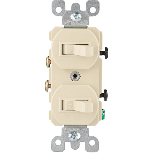 Leviton Single Pole Ivory 15A Quiet Duplex Switch | Wilco