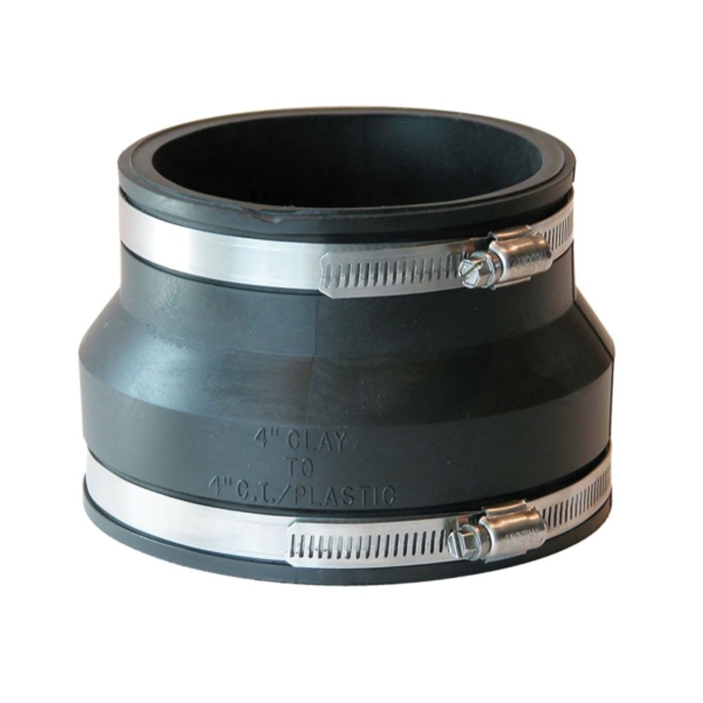 FERNCO P1002-44 Pipe Stock Coupling, 4 x 4… L, Black | Wilco