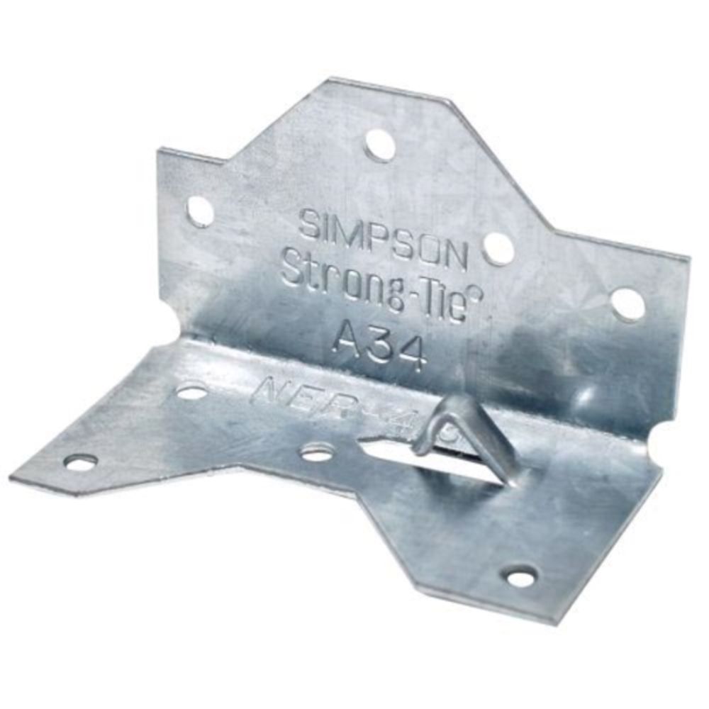 Simpson Strong-Tie A34 Framing Angle, 18 g… lvanized | Wilco