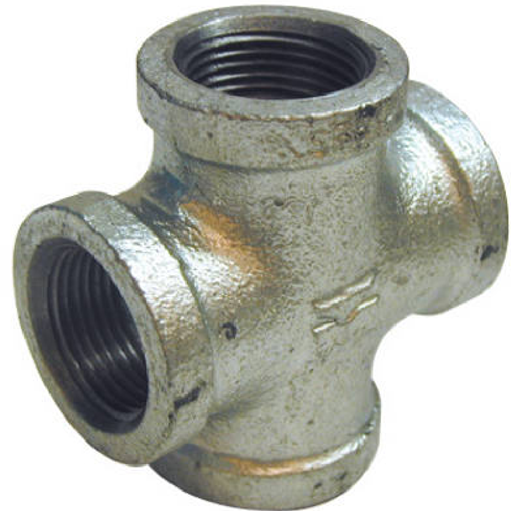 Pipe Fitting, Galvanized Cross, 1/2-In. | Wilco