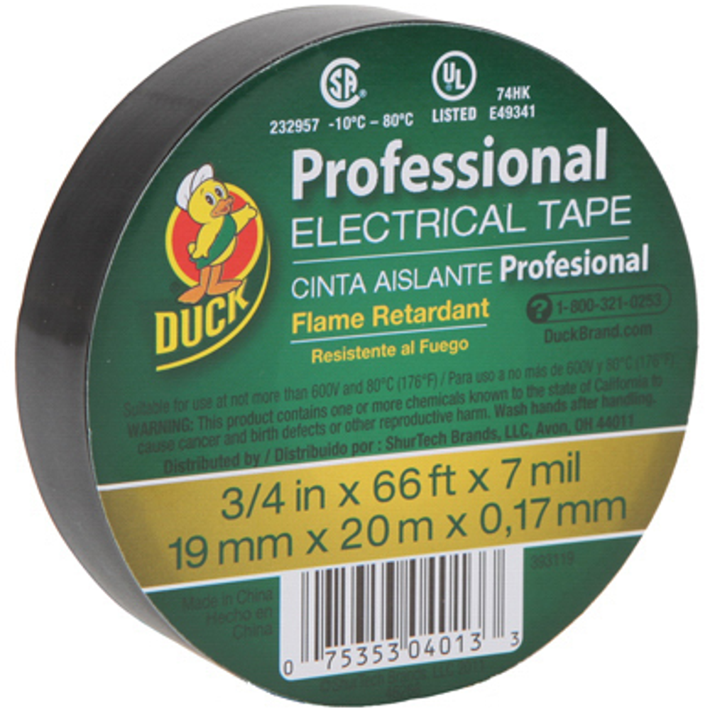 Duck Professional Electrical Tape, Black,… x 66-Ft. | Wilco