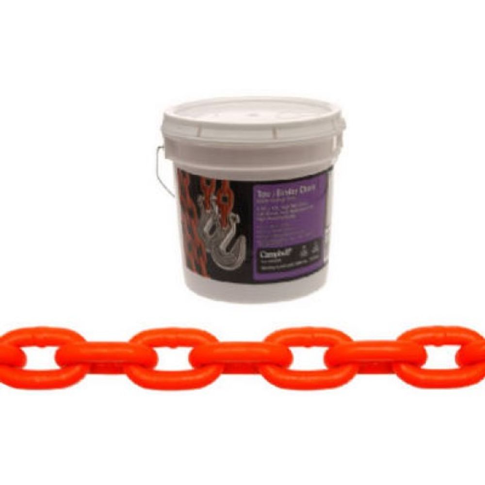 Tow Chain, Hi-Viz Orange, 5/16 x 124-Inch | Wilco
