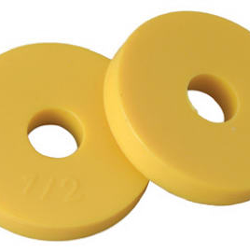 2-Pack 3/4 O.D. 1/2-Inch Flat Yellow Faucet Washer | Wilco