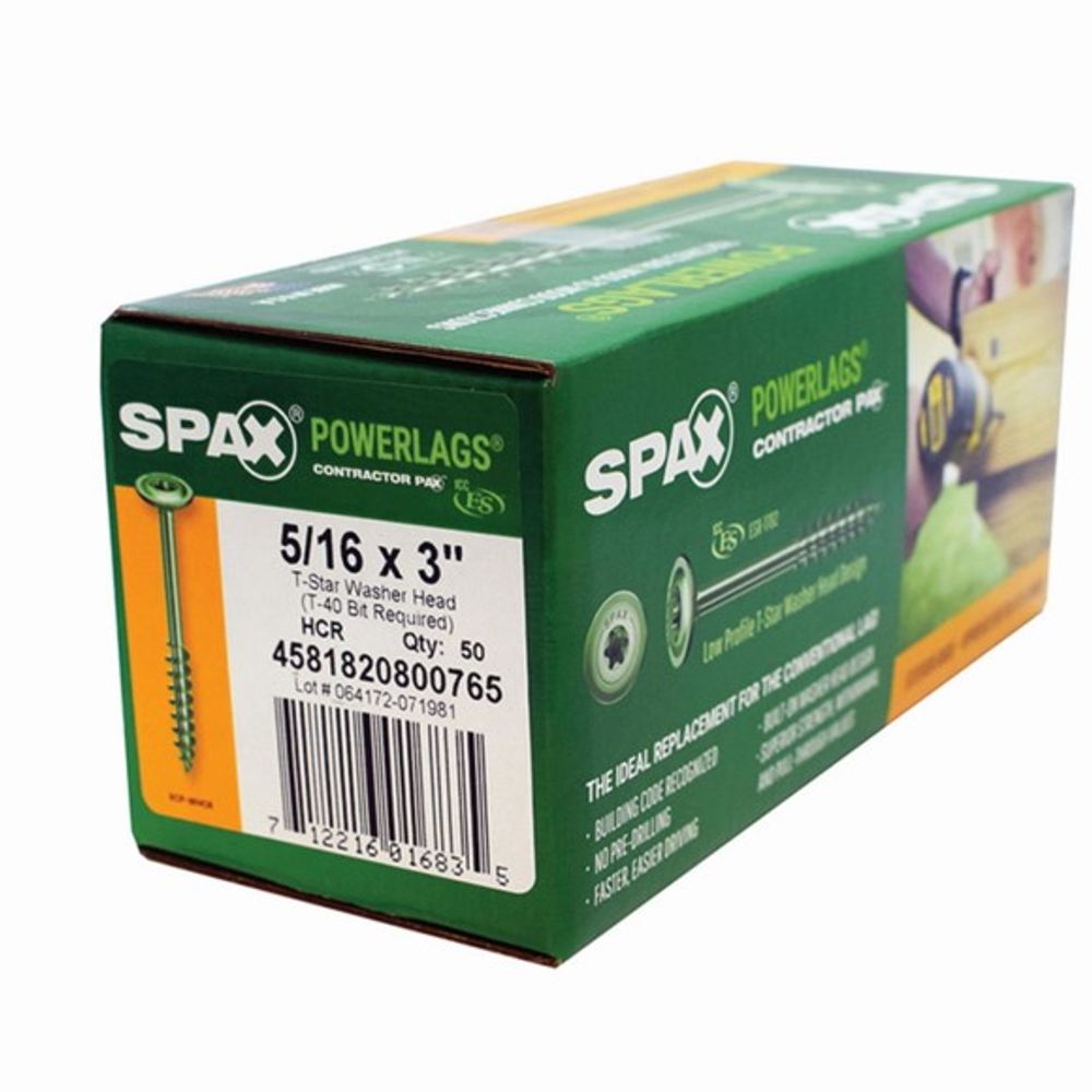 SPAX, T-Star 5/16 x 3" T-Star Washer Head… Coating | Wilco