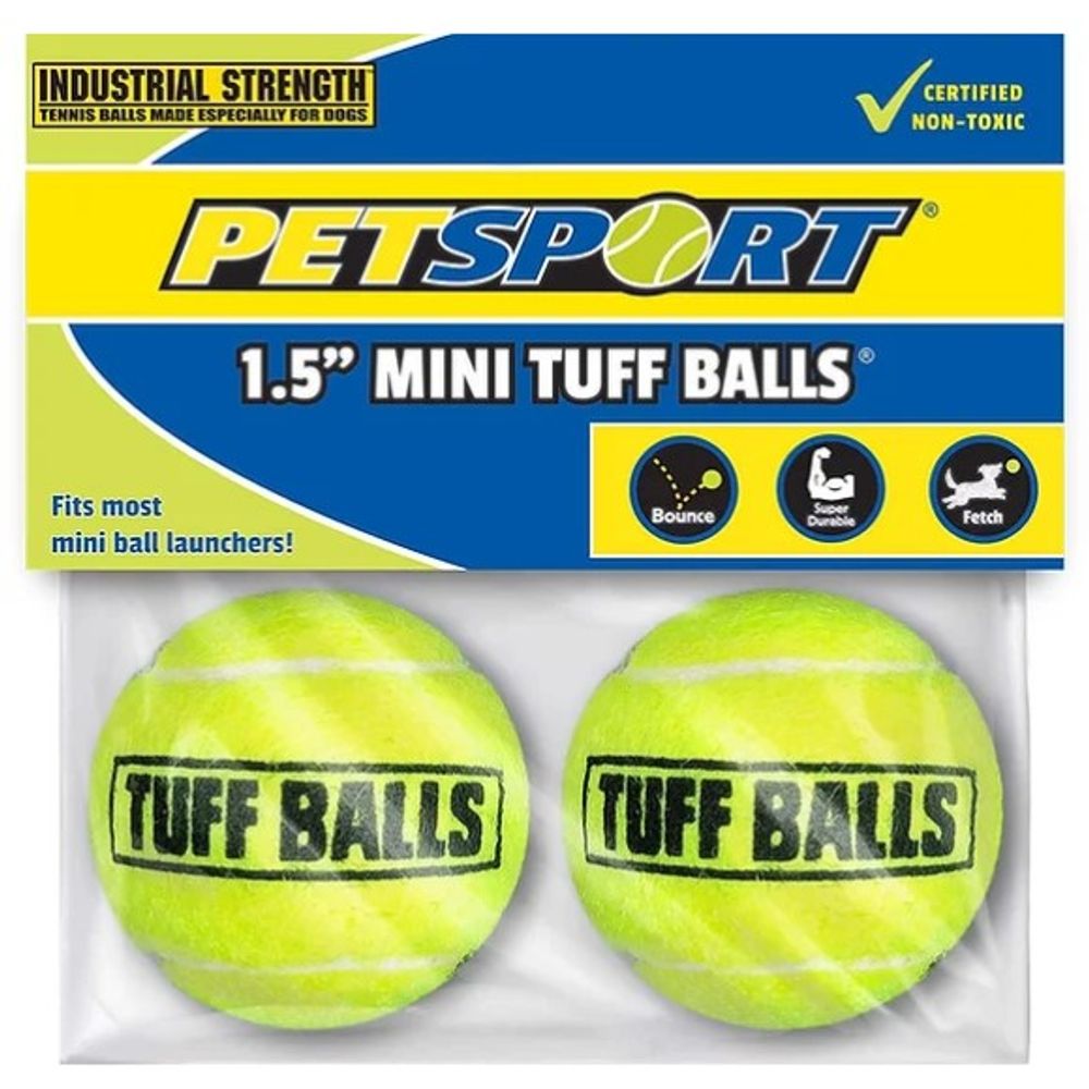 PETSPORT, 1.5" Mini Tuff Ball Dog Toy, 2 pk | Wilco