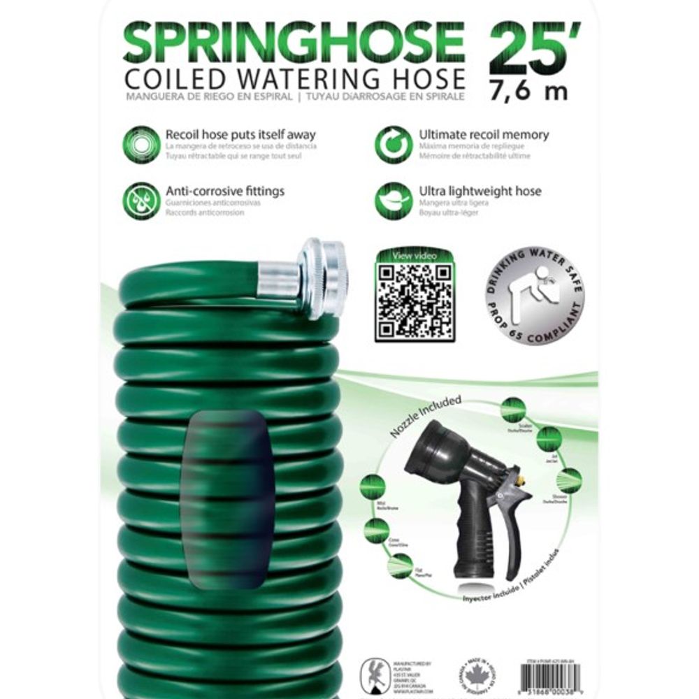 Plastair, SpringHose Coiled Watering Hose… e, 25 ft | Wilco