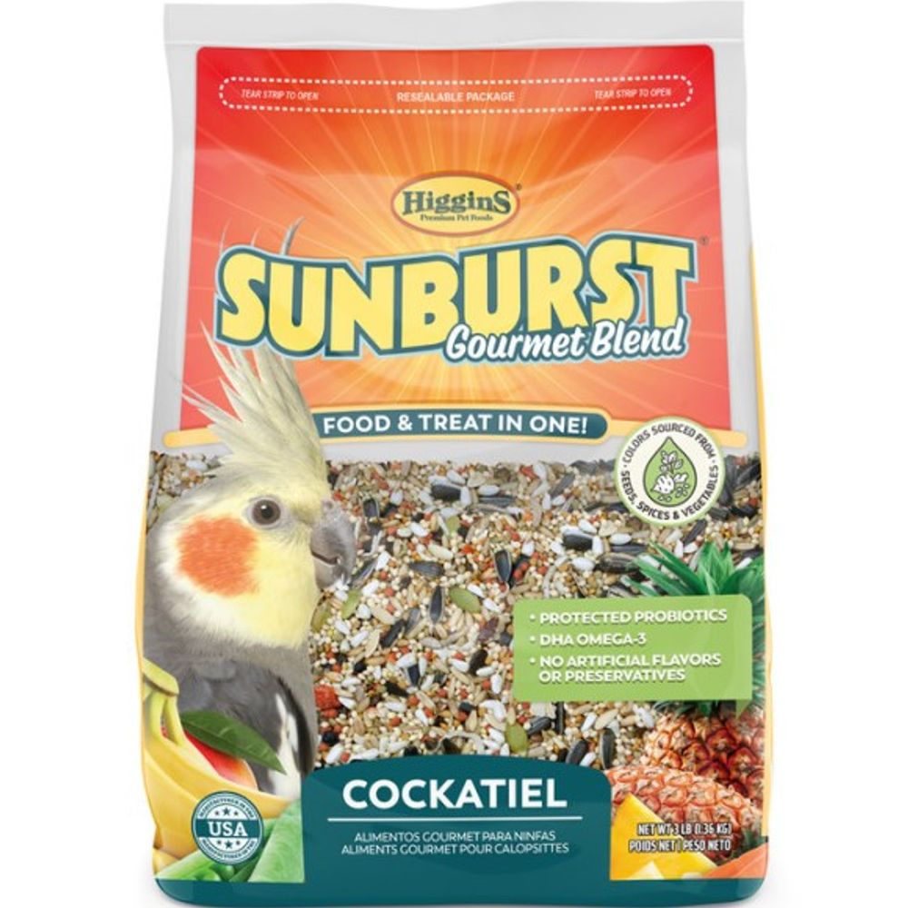 Higgins, Sunburst Gourmet Blend Cockatiel… at, 3 lb | Wilco