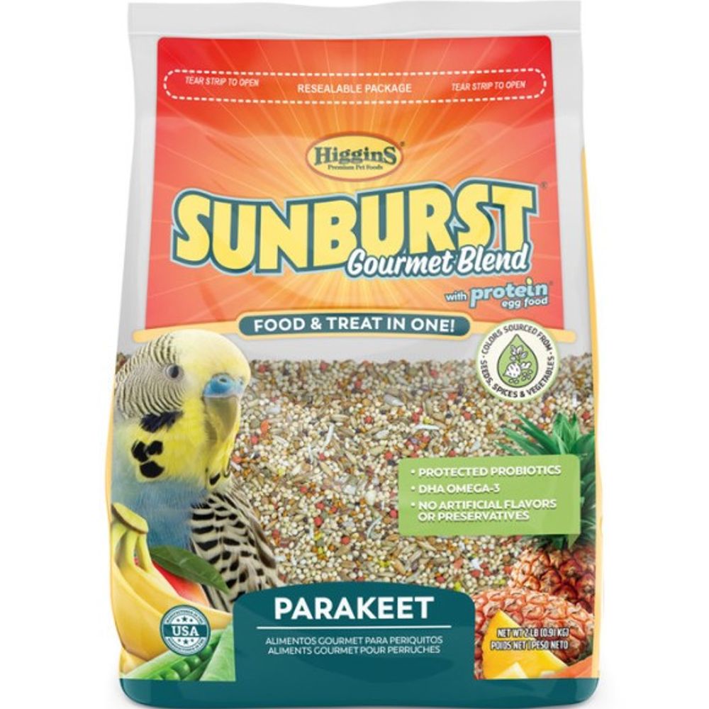 Higgins, Sunburst Gourmet Blend Parakeet F… at, 3 lb | Wilco