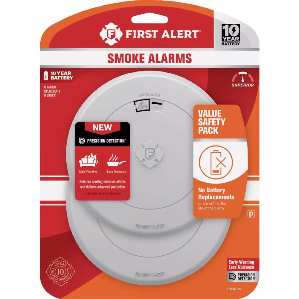 First Alert, 10-Year Battery Smoke Alarm w… gn, 2 pk | Wilco