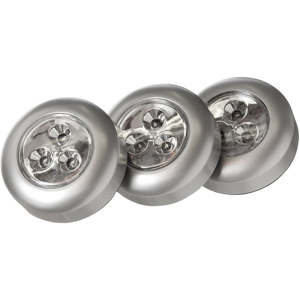 Light It 3-Bulb Silver LED Battery Tap Lig… (3-Pack) | Wilco