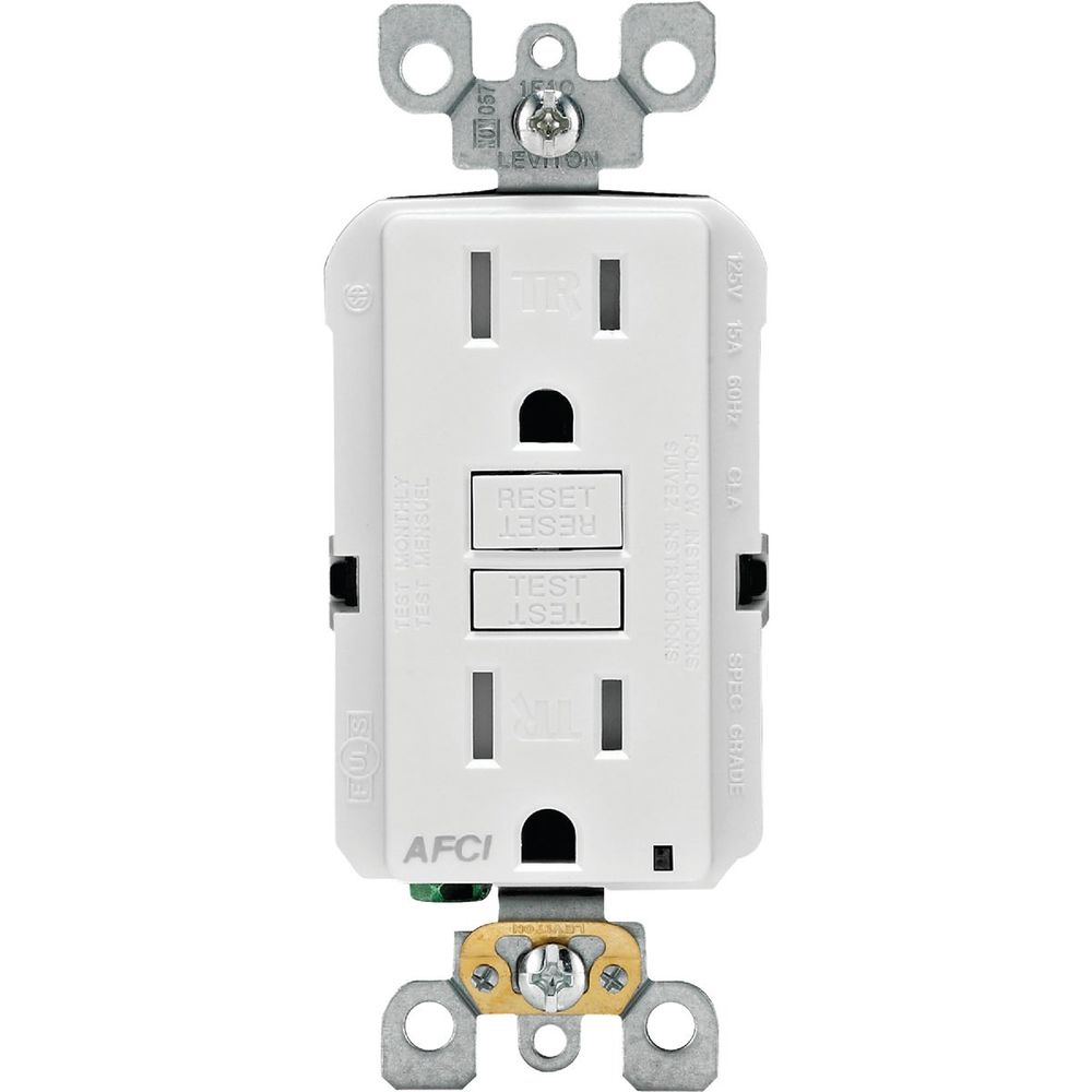 Leviton SmartLockPro 15A White Arc Fault 5… x Outlet | Wilco