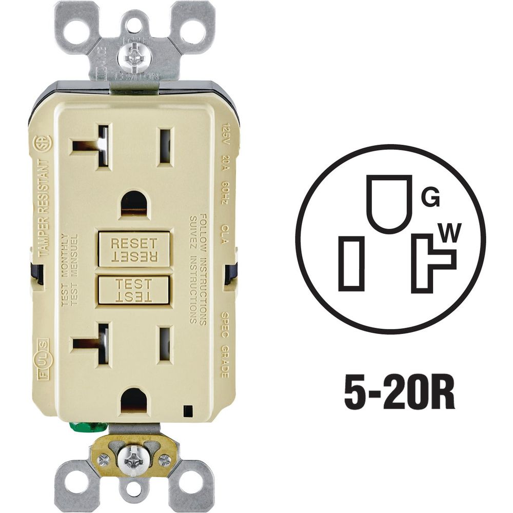 Leviton SmartlockPro Self-Test 20A Ivory C… I Outlet | Wilco