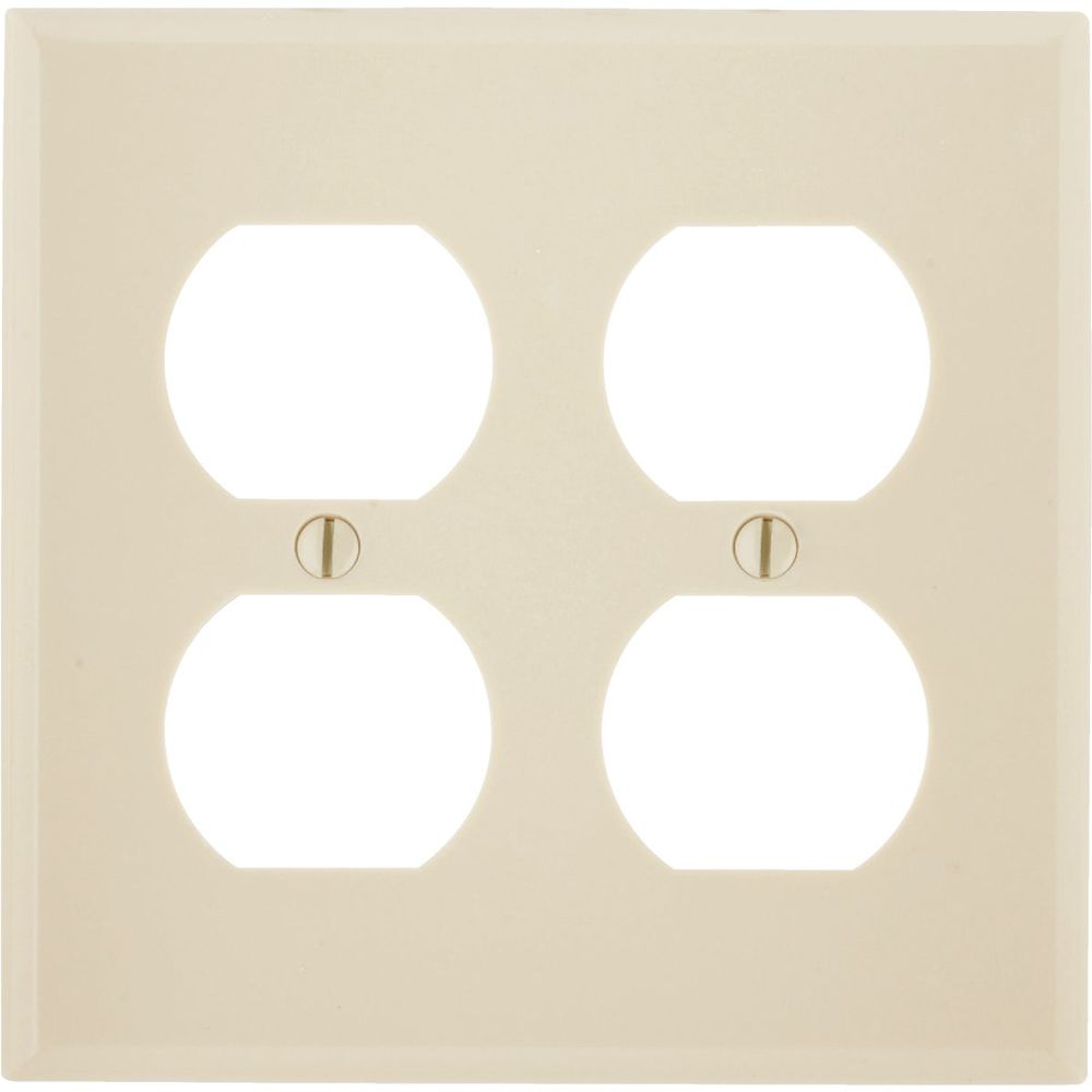 Leviton 2-Gang Smooth Plastic Outlet Wall… e, Ivory | Wilco