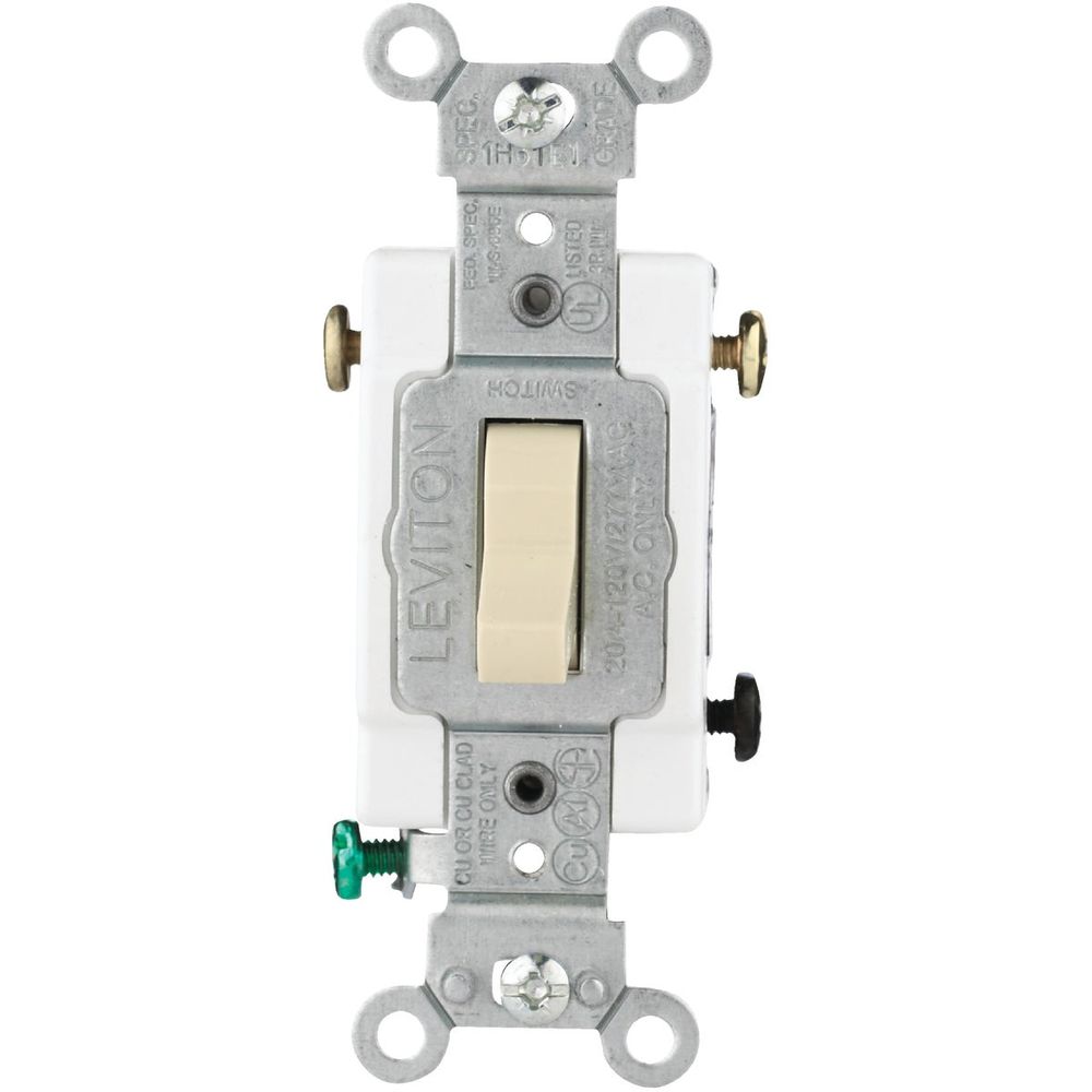 Leviton Toggle Ivory 20A Grounding Quiet 3… y Switch | Wilco