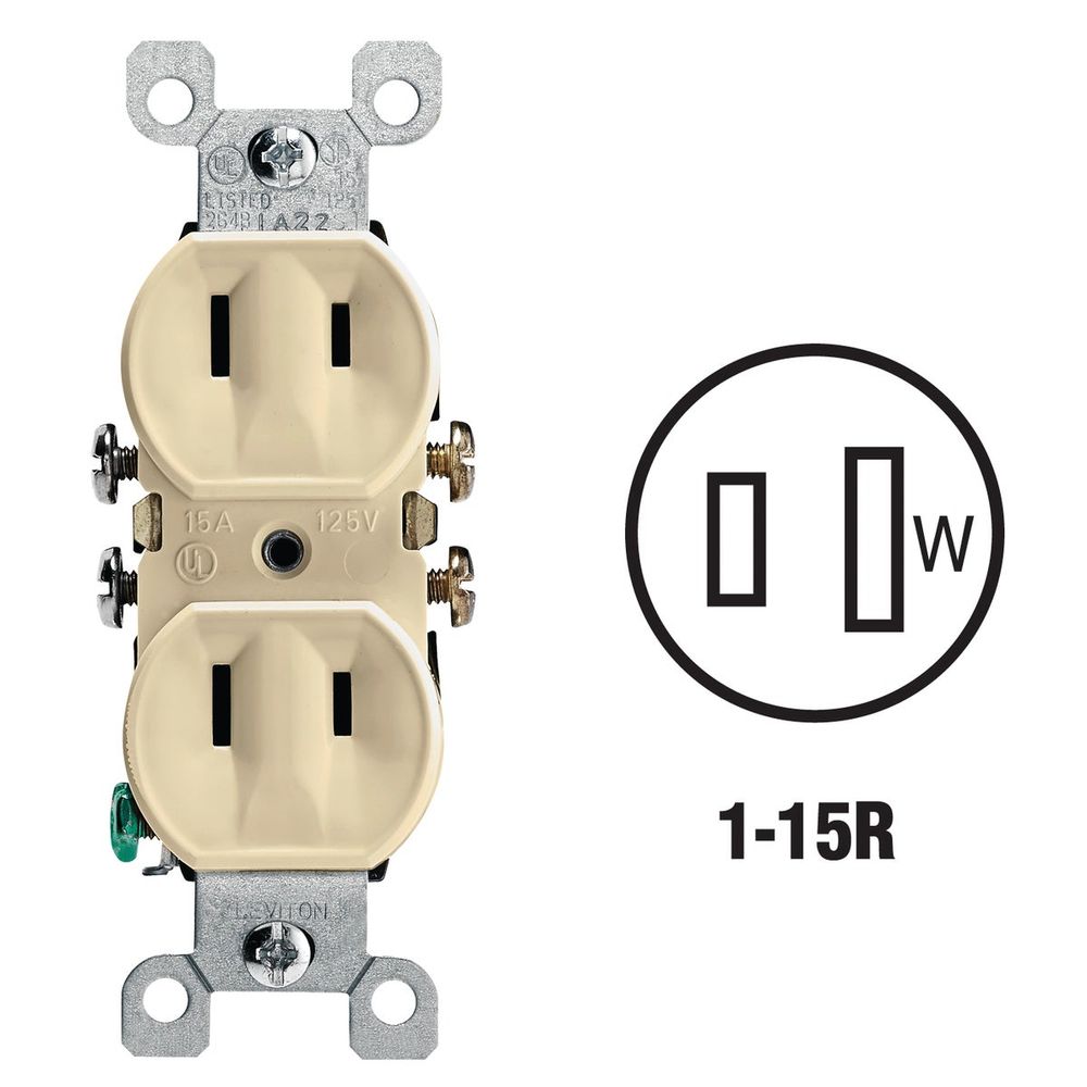 Leviton 15A Ivory Residential Grade 1-15R… x Outlet | Wilco