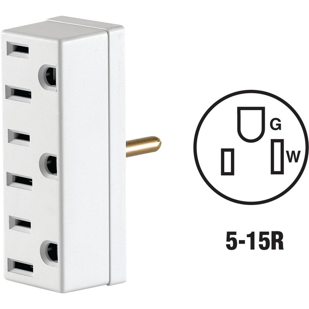 Leviton White 15A 3-Outlet Tap | Wilco