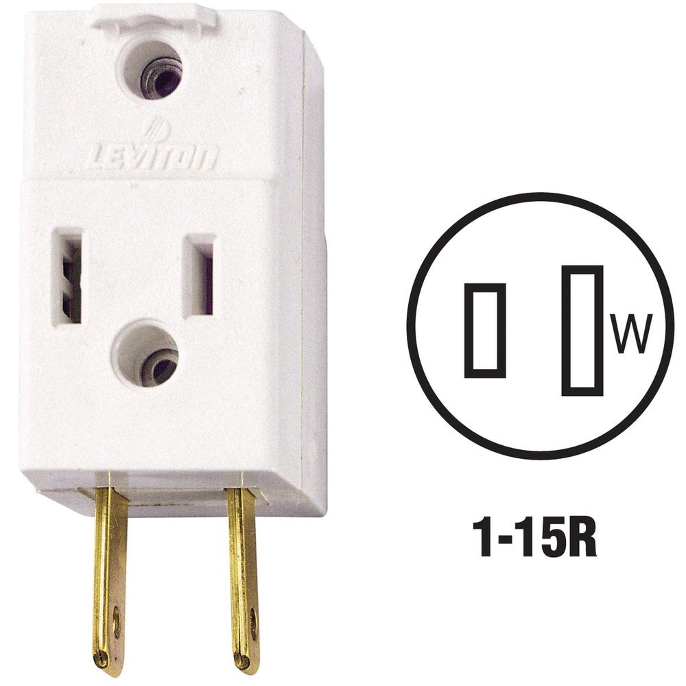 Leviton White 15A 3-Outlet Cube Tap | Wilco