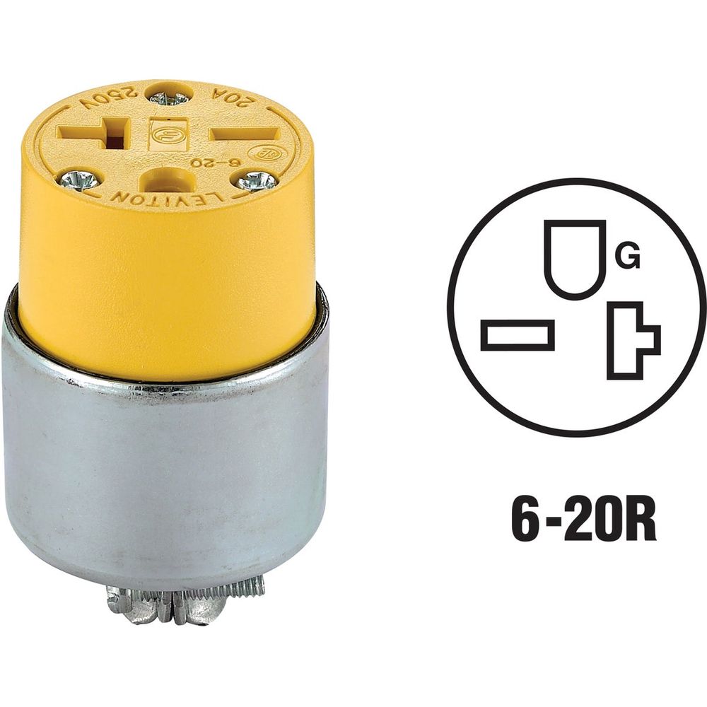 Leviton 20A 250V 3-Wire 2-Pole Armored Cor… onnector | Wilco